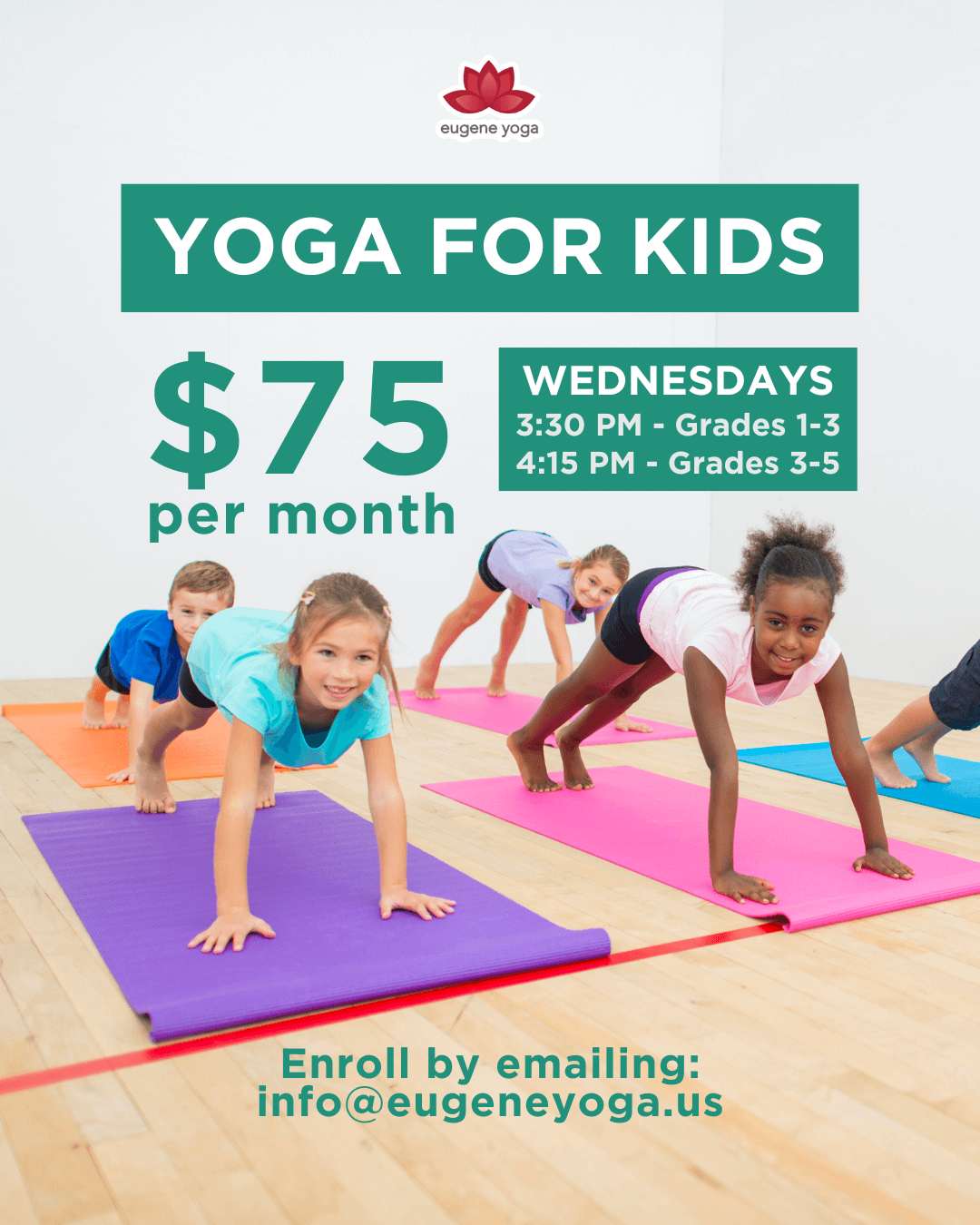 Kids Yoga at Eugene Yoga: Mindful Movement for Growing Minds • Eugene Yoga
